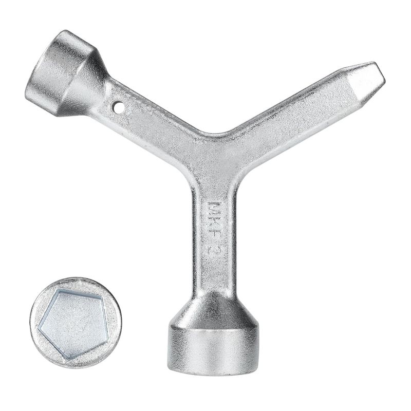 MKF2 Meter Curb Box Key, Triangular Curb Box Wrench Water Meter Box Key ...