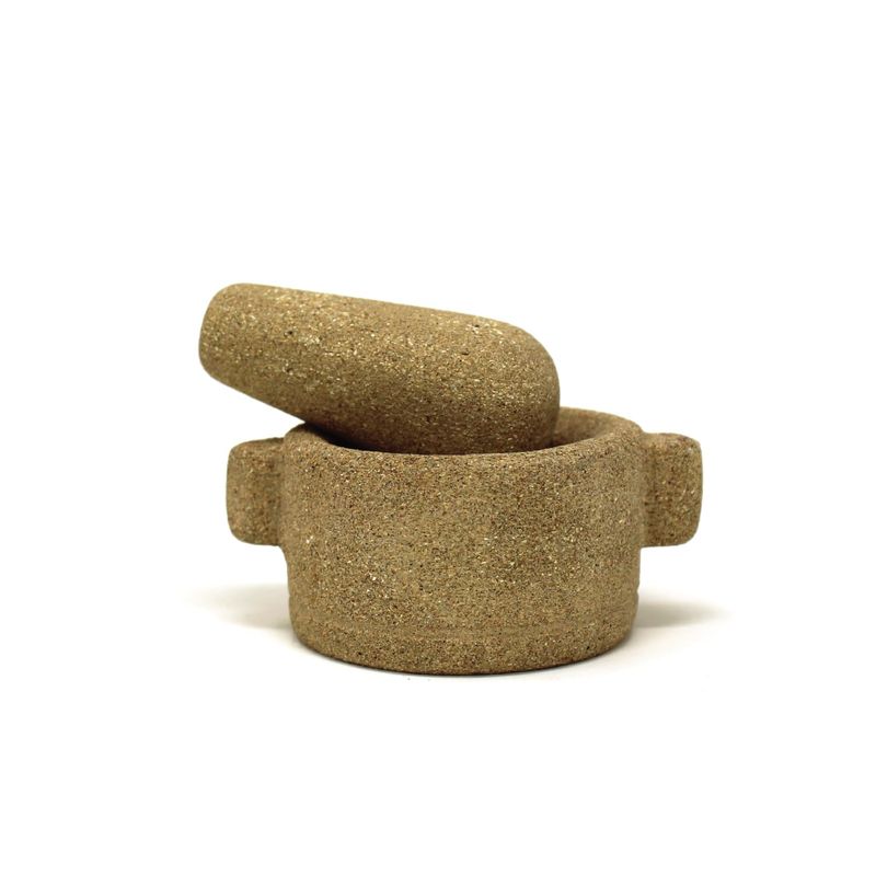 PALOSANTO – Sandstone Mortar with Pestle - Ideal for Pulverizing The ...