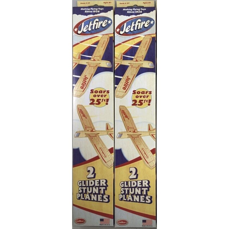 Lot of 2 Guillow's Jetfire Twin Packs (4 Balsa Wood Toy Gliders Total ... Lot of 2 Guillow's Jetfire Twin Packs (4 Balsa Wood Toy Gliders Total ...