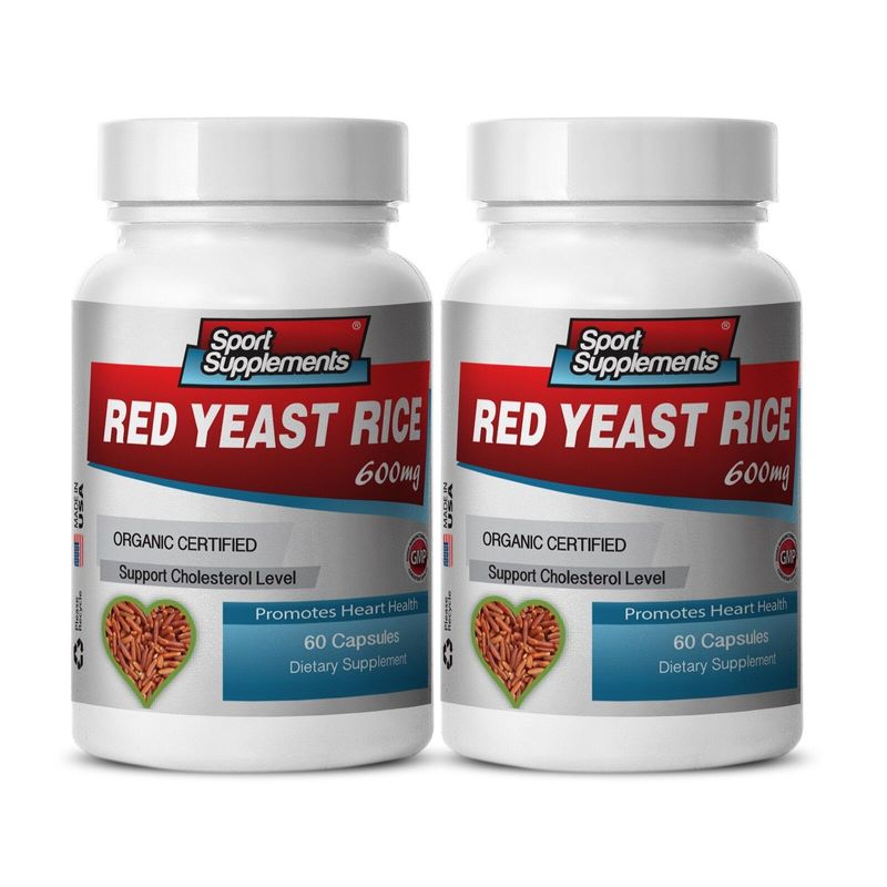 Monascus Purpureus Powder - Organic Red Yeast Rice 600mg - Antioxidant ...