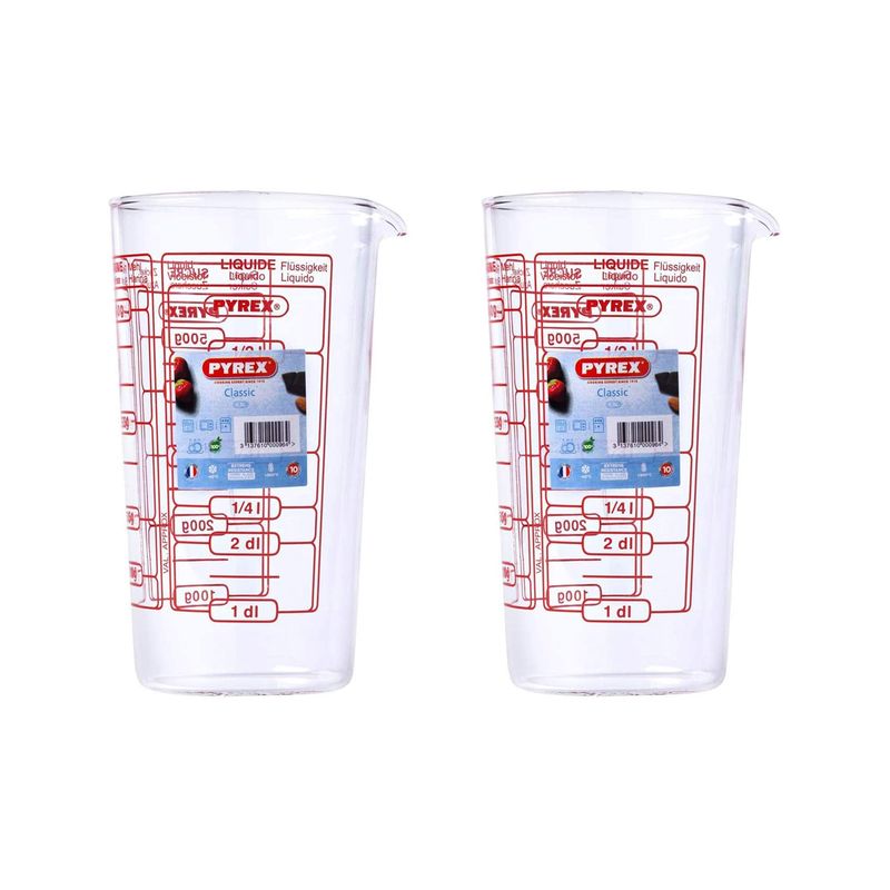 Pyrex Classic Glass Dry Measuring Jug High Heat Resistance 0.5 Litre ...
