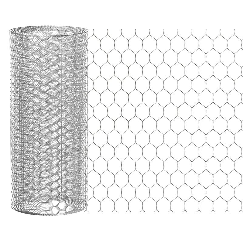Chicken Wire Mesh Rabbit Animal Fence Galvanised Steel Metal Garden ...