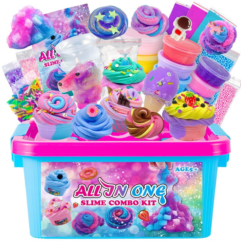 All in one Slime Kit, Party Favor Gifts Slime Stress Relief Toy Scented ...