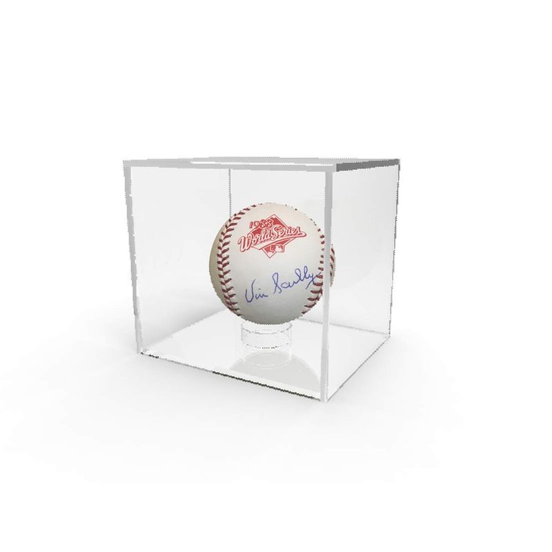 FixtureDisplays® 2PK 3.4" Cube Baseball Display Case Golf Ball Showcase ...