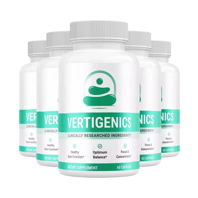 5-Pack Vertigenics Capsules - Supports Balance System & Dizziness - 300 ...
