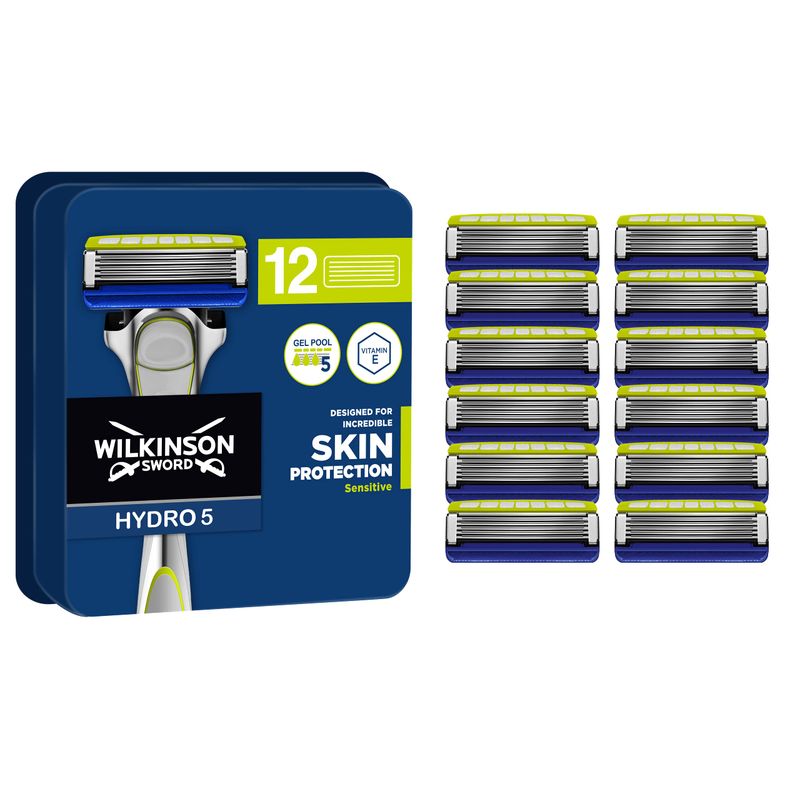 WILKINSON SWORD - Hydro 5 Razor Blades for Men | Moisturising Gel and ...