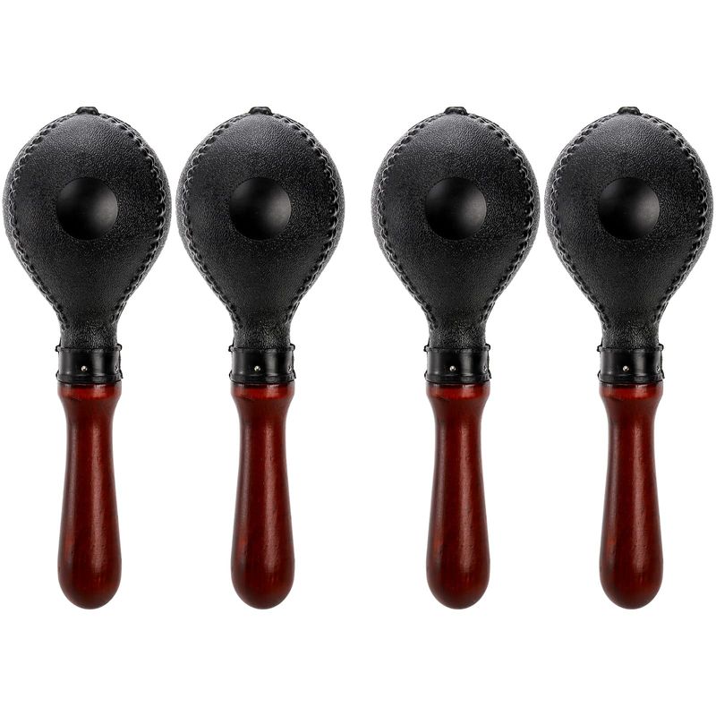 Suwimut Set of 4 Wood Concert Maracas, Rumba Shakers Rattle Hand ...