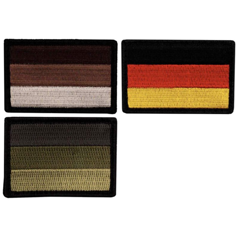 Café Viereck ® Bundeswehr Deutschland Flaggen Patch Gestickt mit Klett - 6 cm x 4 cm - 3 Stück ...