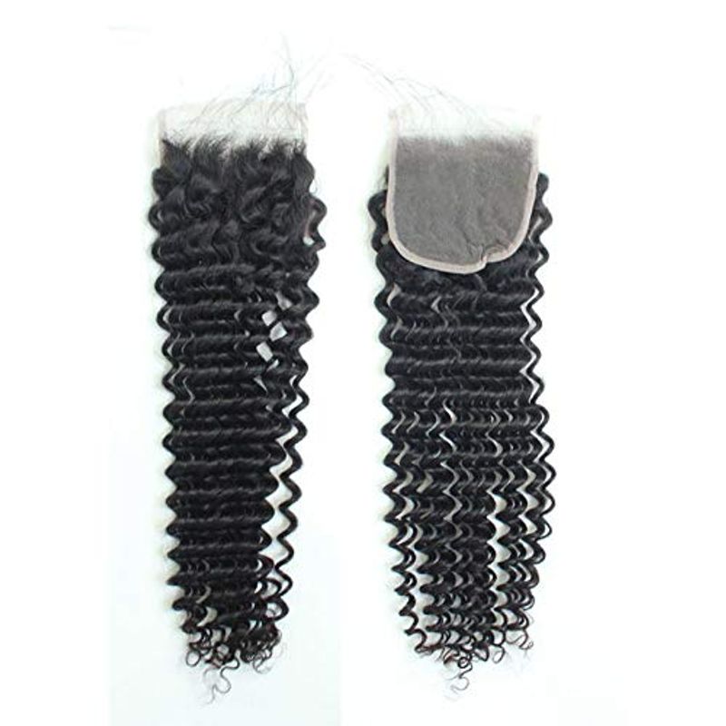 Forawme Virgin Brazilian Deep Wave Transparent Lace Closures With ...
