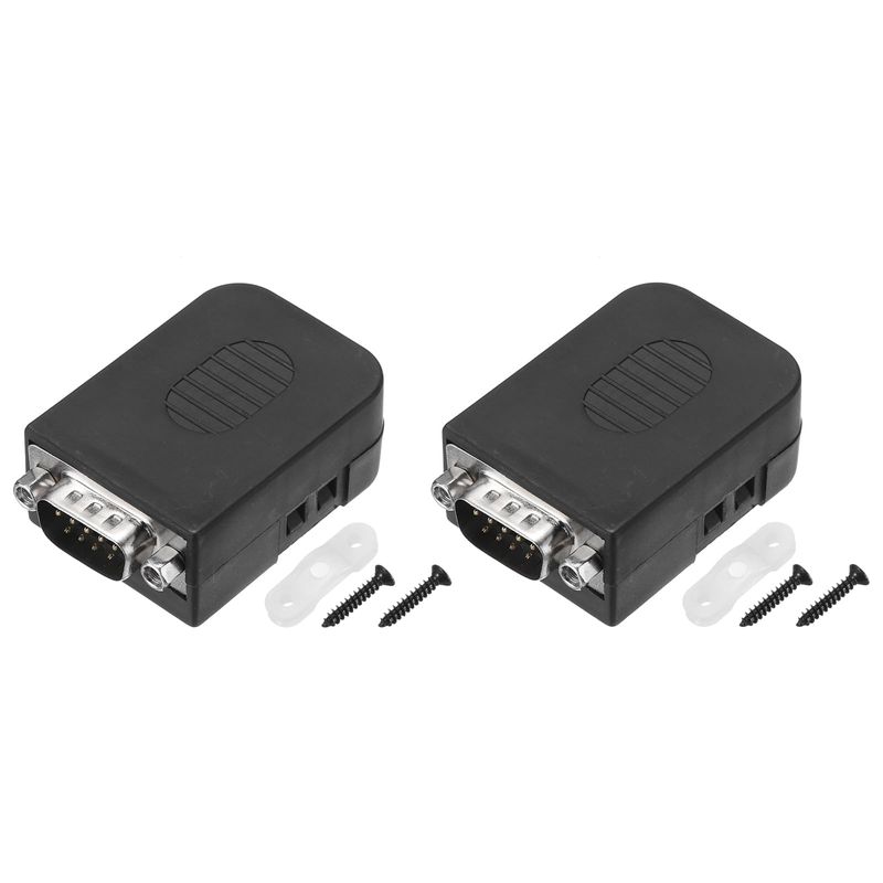 sourcing map 2pcs D-sub DB9 Breakout Board Connector 9-pin Male RS232 Serial Adapter Solderless ...