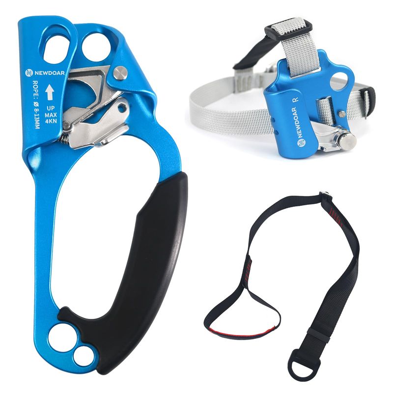 NewDoar UIAA & CE Certified Hand Ascender Rock Climbing Tree Arborist Rappelling Gear Equipment ...