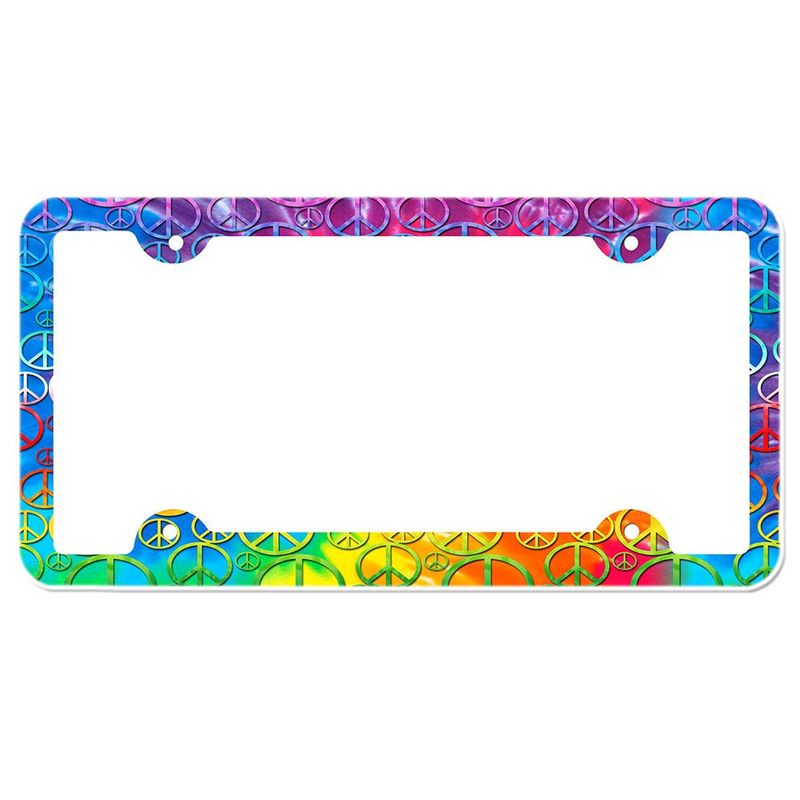 Peace Sign License Plate Frame with Custom Background Options - Online ...