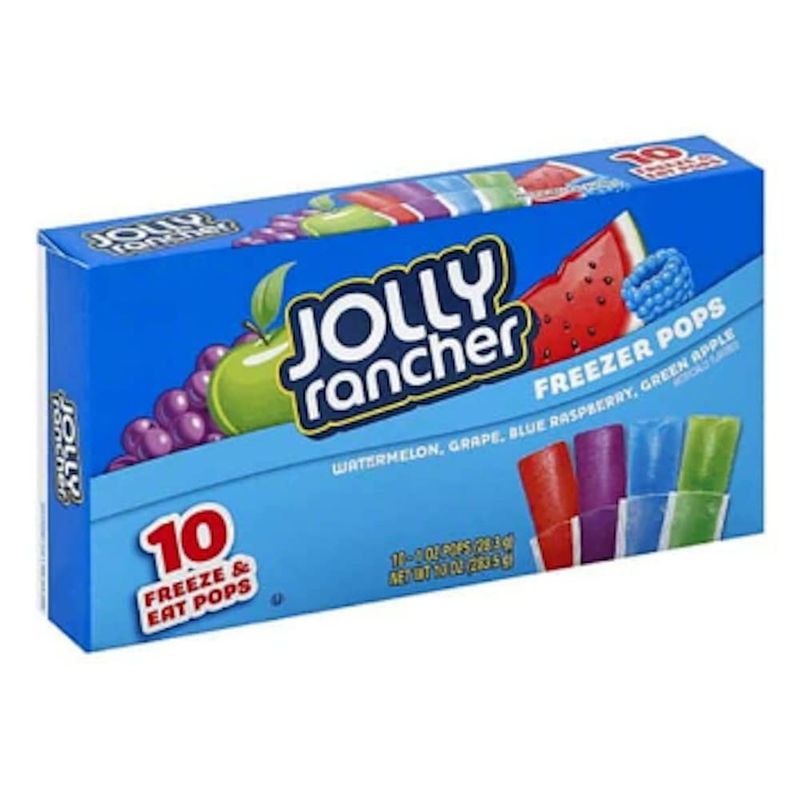 Jolly Rancher Watermelon & Green Apple Freezer Pops, 1 oz, 10 count ...