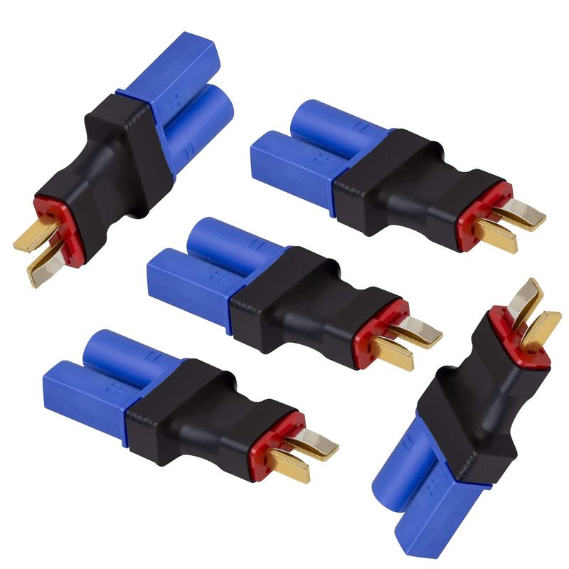 Boladge 5 Pack T Plug Male Connector Converts to EC5 Plug Female ...