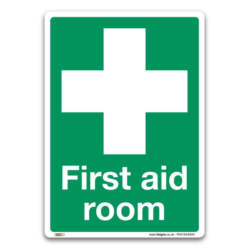First Aid Room Sign - A4 Self-adhesive Vinyl - First Aid Emergency ...
