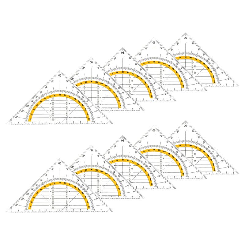 Set of 10 Geometry Triangle, Plastic Set Square, Flexible Set Square ...