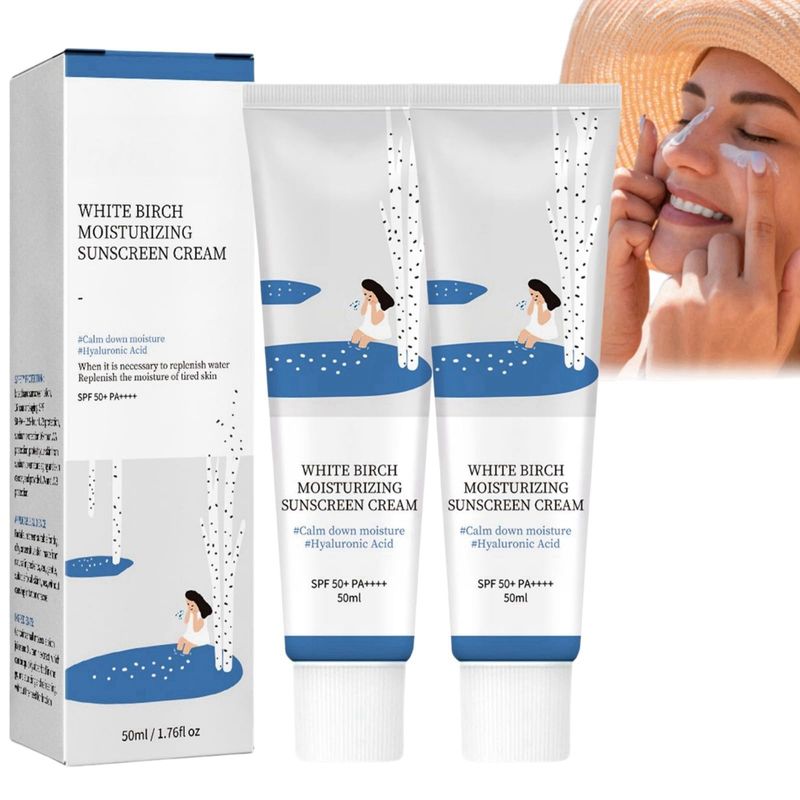 2PCS Korean Sunscreen,Korean Sun Cream SPF50,Pa++++,Moisturizing Face ...