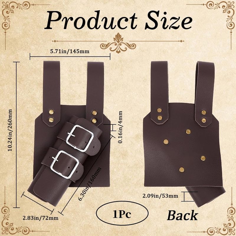 GORGECRAFT Brown Sword Holster PU Leather Medieval Retro Dagger ...