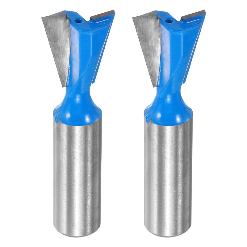 sourcing map 2pcs Dovetail Router Bit 3/4" Diameter 1/2" Shank Tungsten ...