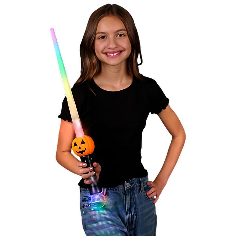 blinkee Multicolor Extendable Light-Up Pumpkin Saber Toy with ...
