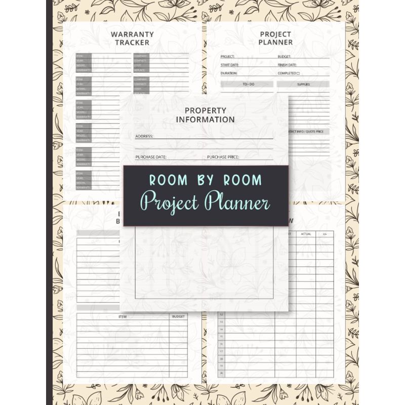 Room By Room Project Planner: Essential Home Renovation Planner with ...