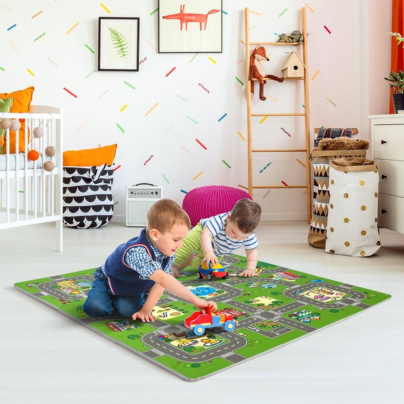 Sorbus Traffic Play mat Puzzle Foam Interlocking Tiles – Kids Road ...