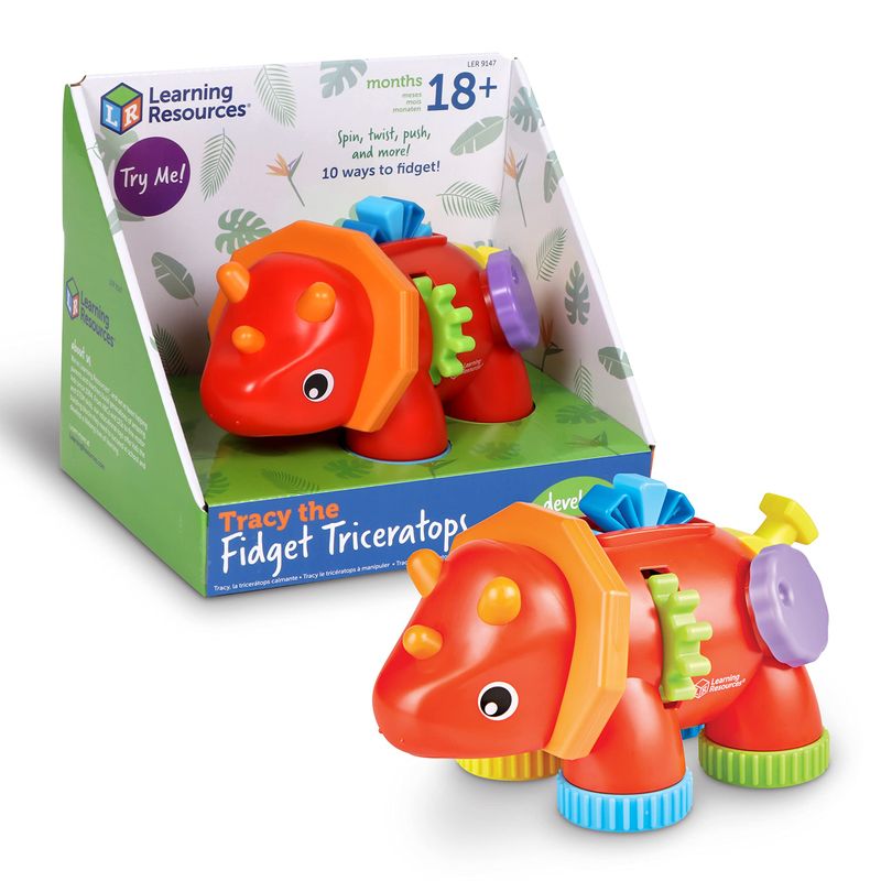 Learning Resources Tracy the Fidget Triceratops, 1 Piece, Ages 18 ...