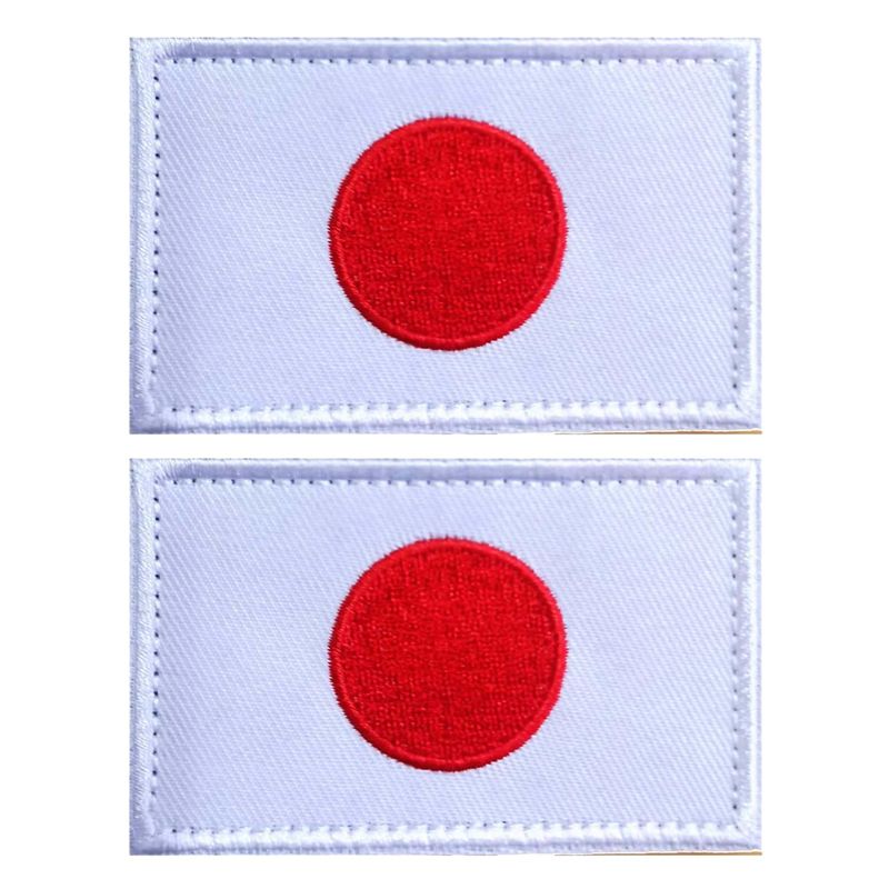 EmWoot 2PCS Japan Flag Patch Embroidered Morale Patch Military Tactical ...