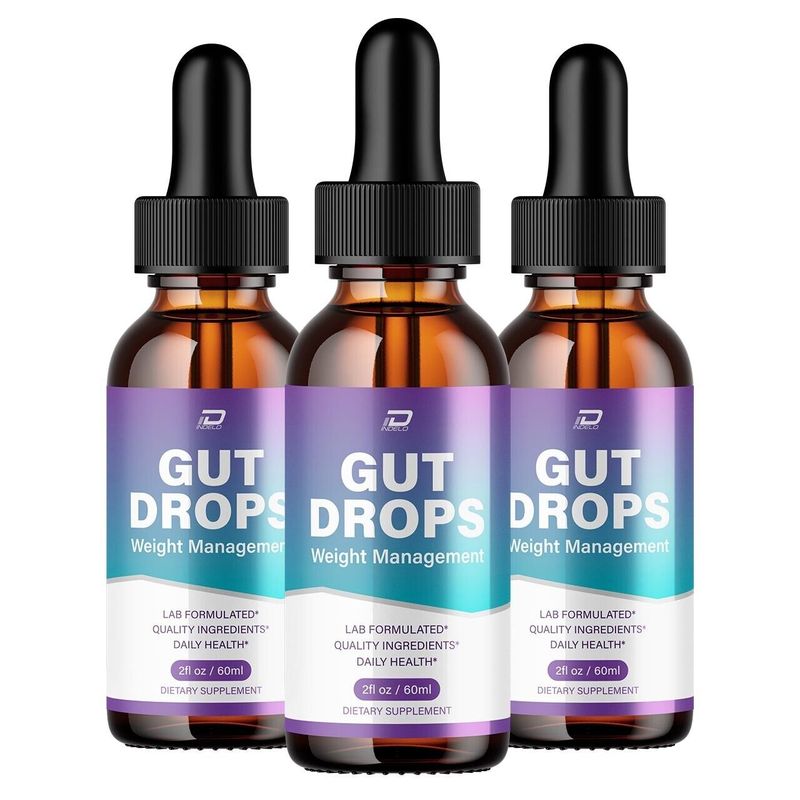 (3 Pack) Gut Drops – GutDrops Extra Strength All Natural Healthy Levels ...