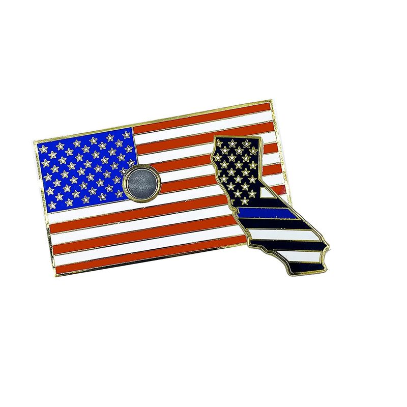 California Thin Blue Line Police Golf Ball Marker American Flag ...