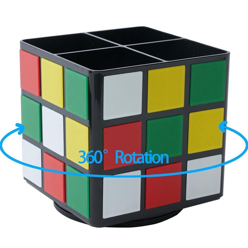 Changsuo Acrylic Remote Control Holder & Desk Organizer, Lazy Susan ...