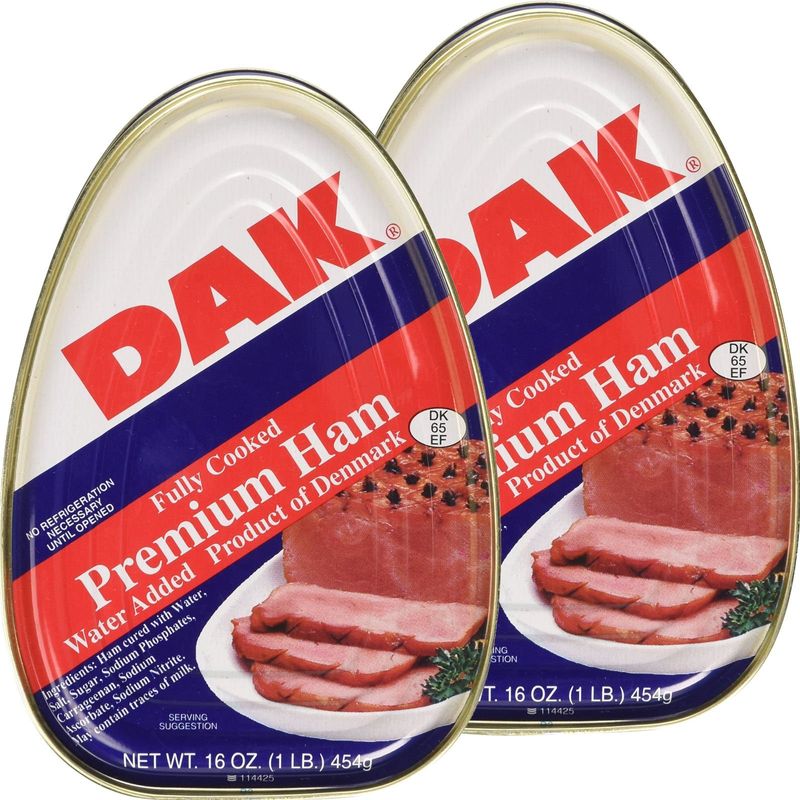 DAK Premium Canned Ham 16oz Fully Cooked, Ready To Eat (2 Pack ...