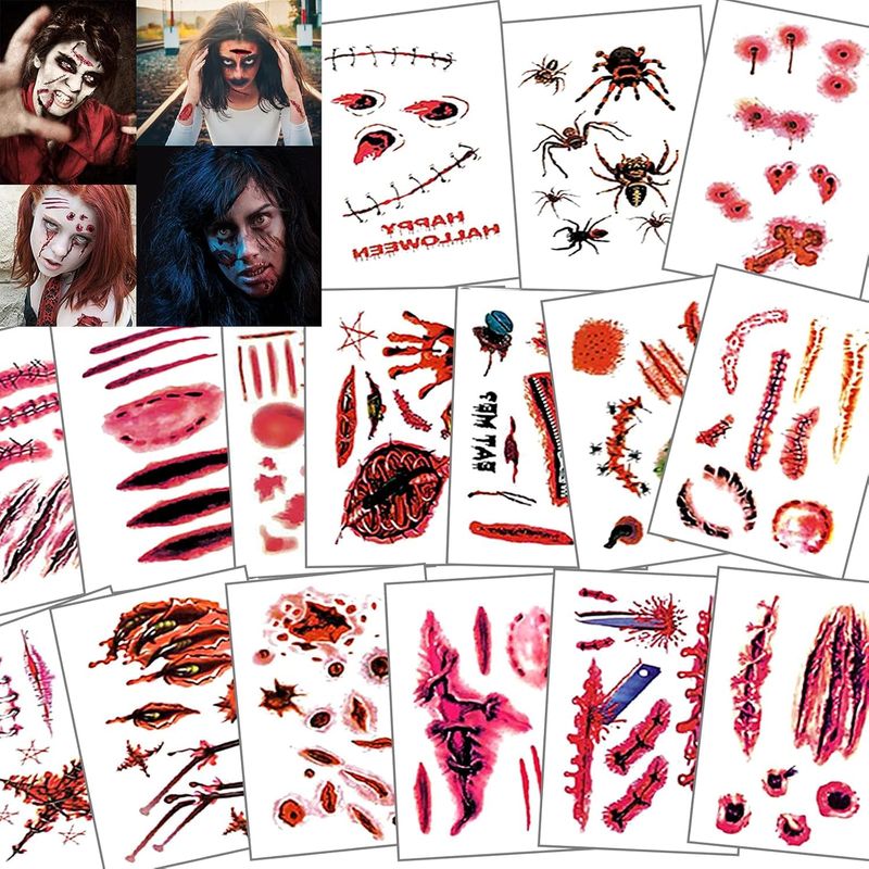 Halloween Tattoos for Adults,Man,Women,Kids-30 Sheets Halloween ...