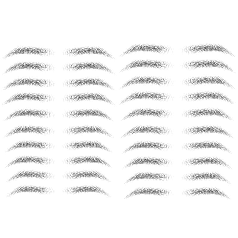 Yesallwas Black Eyebrows Tattoo 4D Hair-Like Fake Eyebrows Waterproof ...