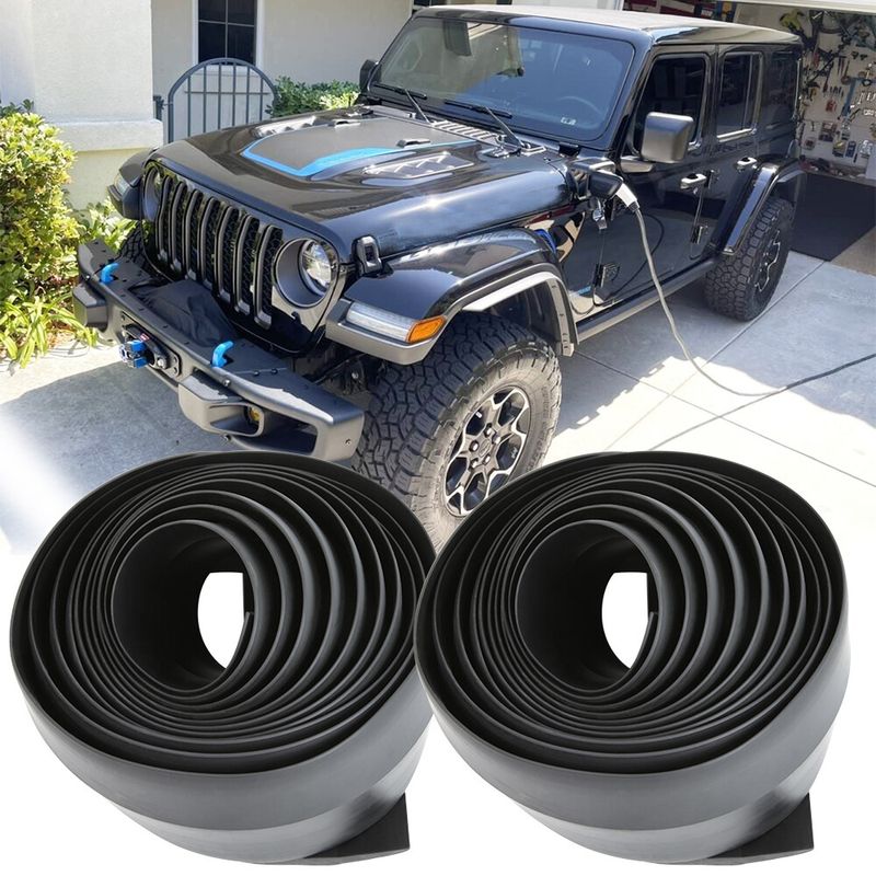 2PCS 3.2M PVC Wheel Eyebrow Arches Fender Flares Strip For Jeep ...