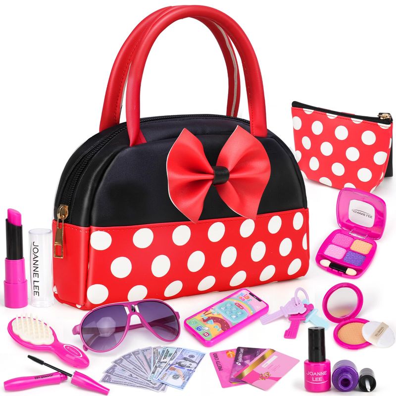 AuntyFey Play Purse for Little Girls, Toddler Purse Set 3 4 5 6 7 8 ...