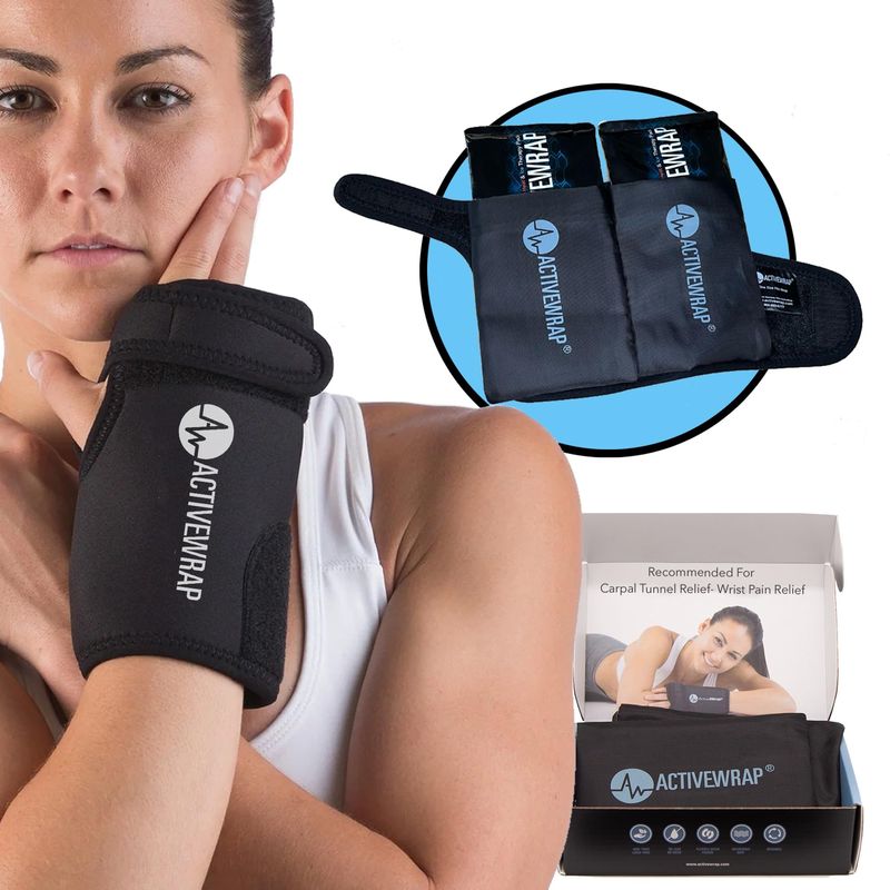 ActiveWrap Wrist Ice Pack Wrap – PT-Designed Gel Ice Packs for Hand ...