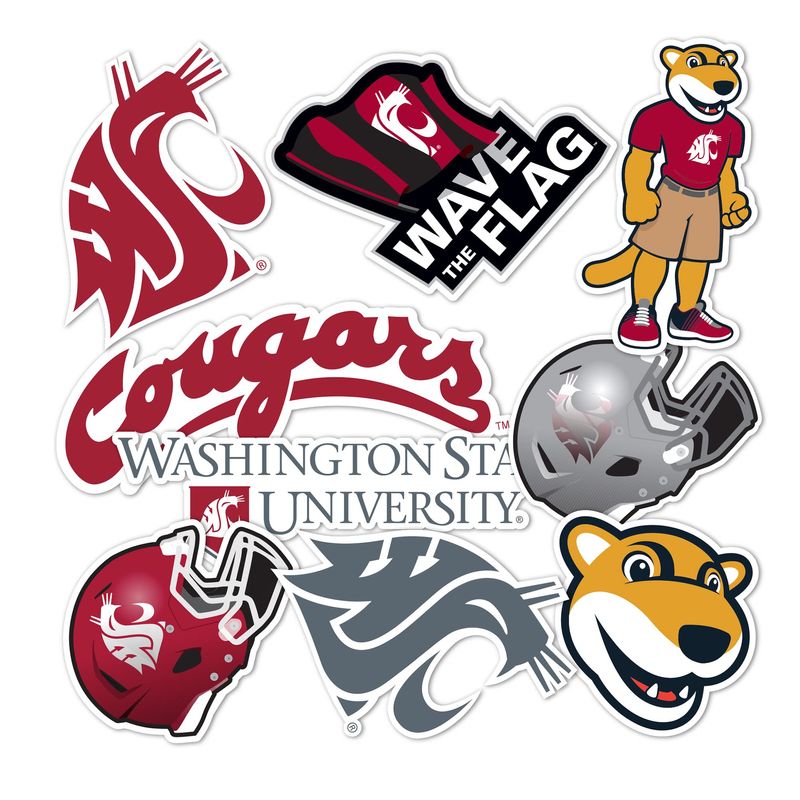 Washington State University Sticker Cougars WSU Cougs Stickers Vinyl ...