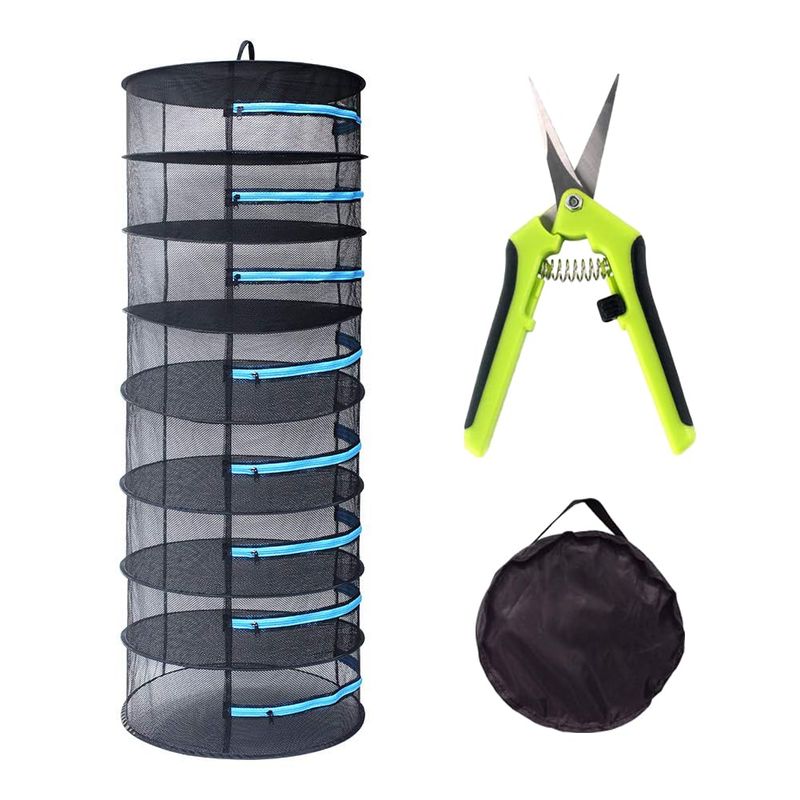 CASOLLY 2ft 8 Layer Herb Drying Rack Hanging Dryer Dry Net, Plant Dry ...