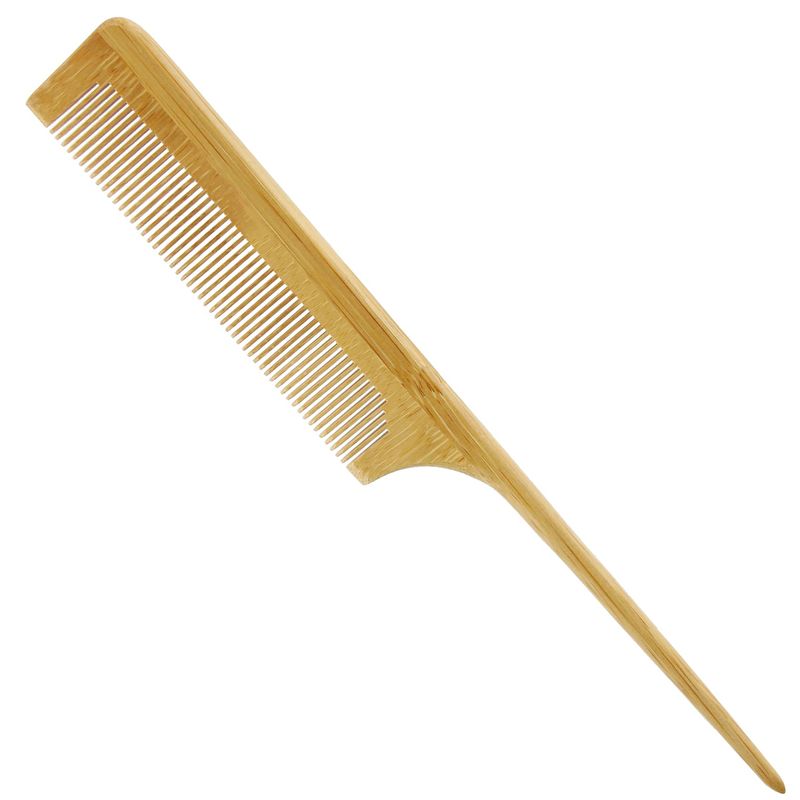Bamboo Rat Tail Comb Natural Bamboo Hair Tool with Fine Teeth for ...