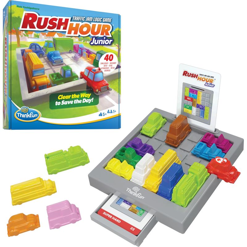 ThinkFun Rush Hour Junior - Traffic Jam Logic Brain Challenge Game and ...