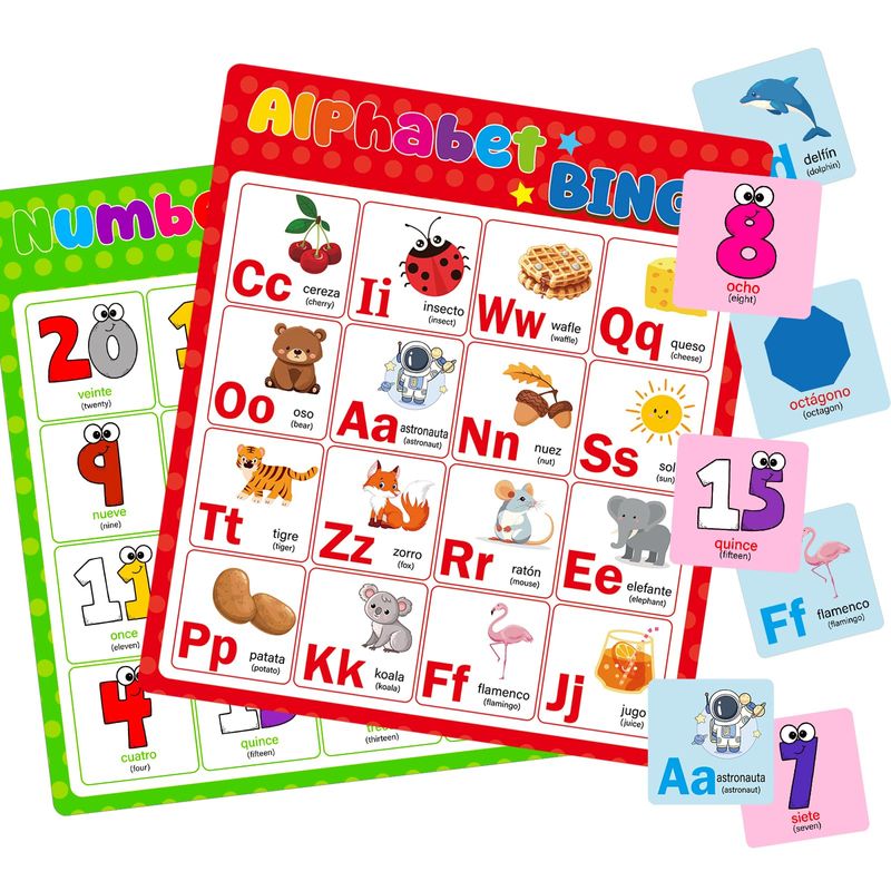 ceiba tree Spanish English Bilingual Bingo Vocabulary Game Cards Double ...