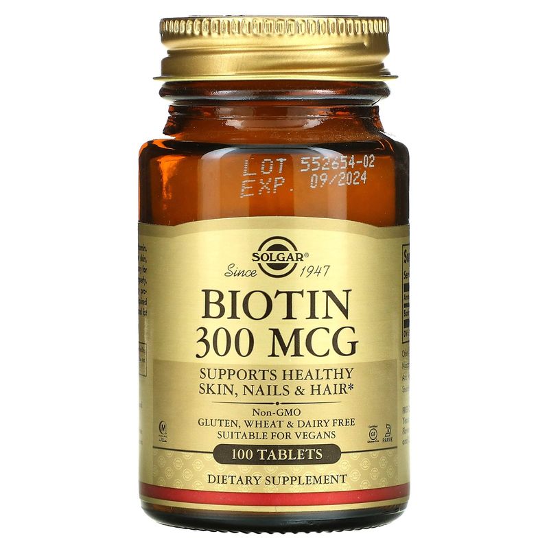 Biotin, 300 mcg, 100 Tablets - Online Marketplace - EveryMarket