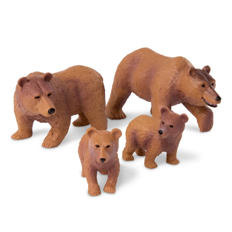 Terra by Battat – Brown Bear Family – Small Brown Bear Animal Figures ...