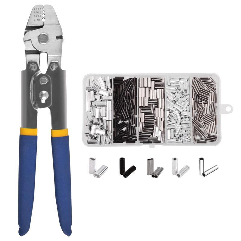 OROOTL Fishing Crimping Tool, Fishing Line Crimping Kit Stainless Steel ...