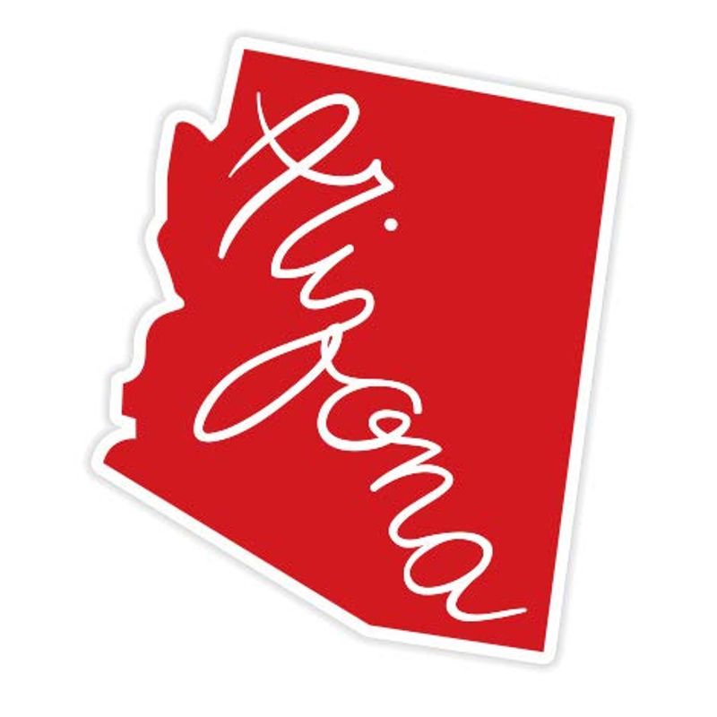 GT Graphics Arizona State Shape - 8" Vinyl Sticker - for Car Laptop I ...