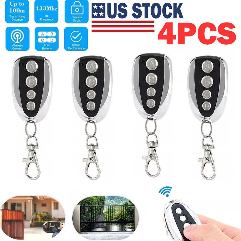 4x Remote Control Backup Keys Sliding Gate Openers Automatic Operator ...