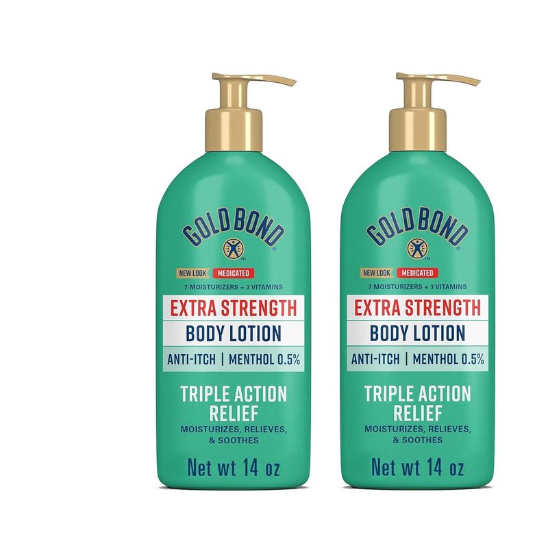 Gold Bond Medicated Body Lotion Extra Strength, Aloe Vera, 14 Ounce ...