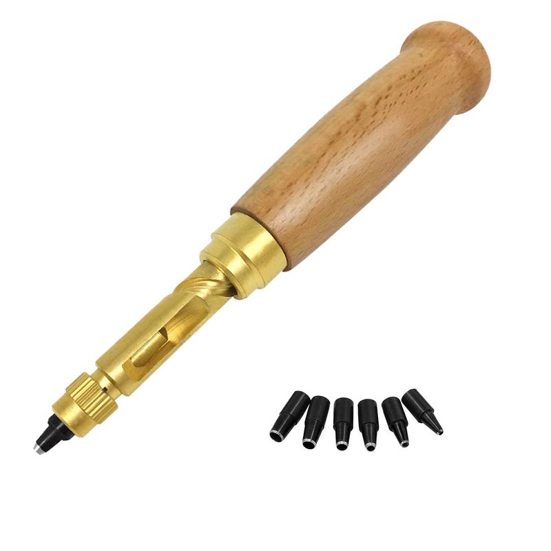 Supkeyer Adjustable Screw Hole Punch Auto Leather Tool Bookbinding ...