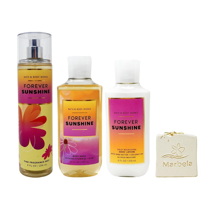 Bath & Body Works Forever Sunshine - Trio Gift Set - Fragrance Mist ...